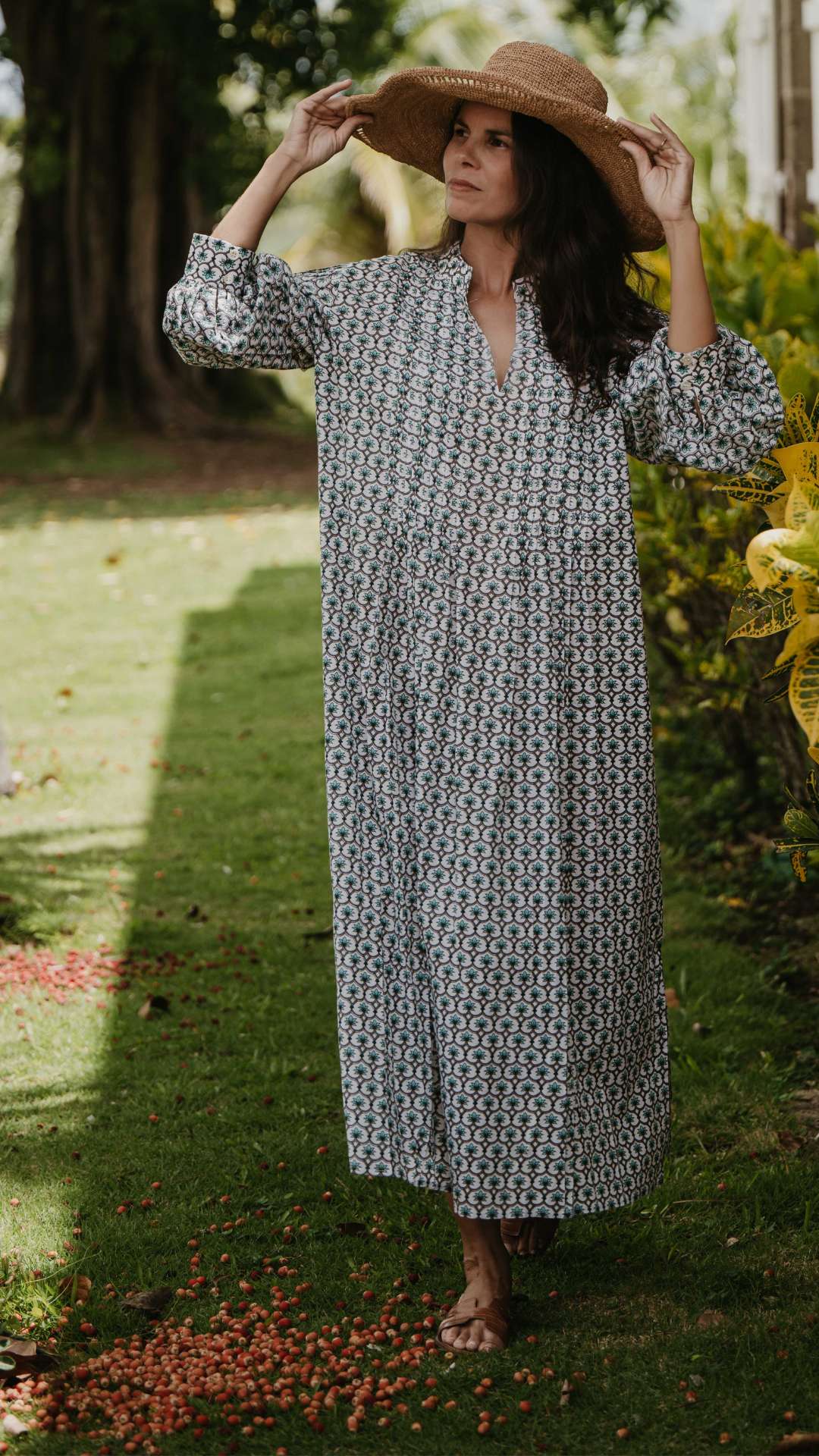Celeste Caribbean I Robes Longues en coton | Ikat | Block Print | Robe ...